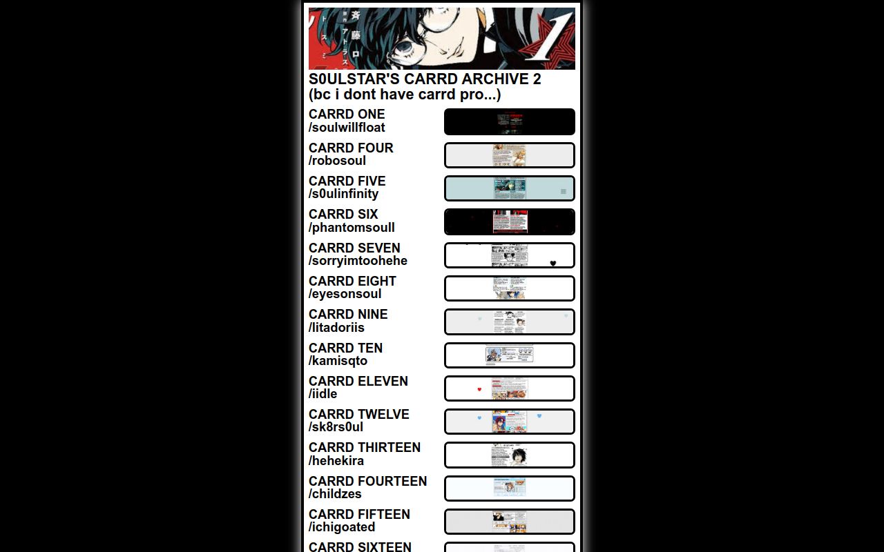 soul's carrd archive 2